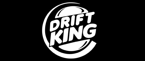Drift King Logo Car Decal Design Drift King Slogan Stock Vector